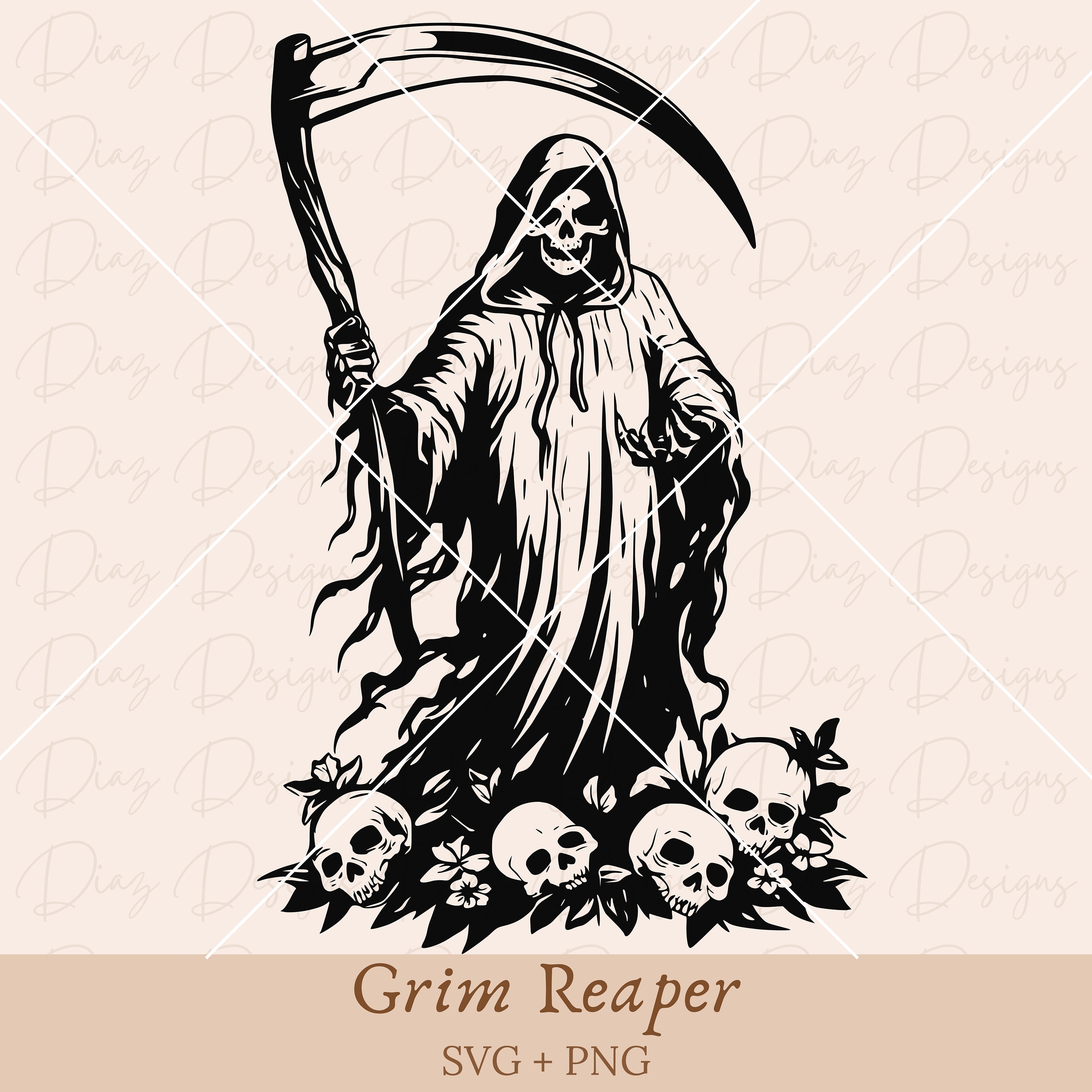 Grim Reaper Svg, Reaper Skeleton Svg, Reaper Death Svg, Reaper Skull ...