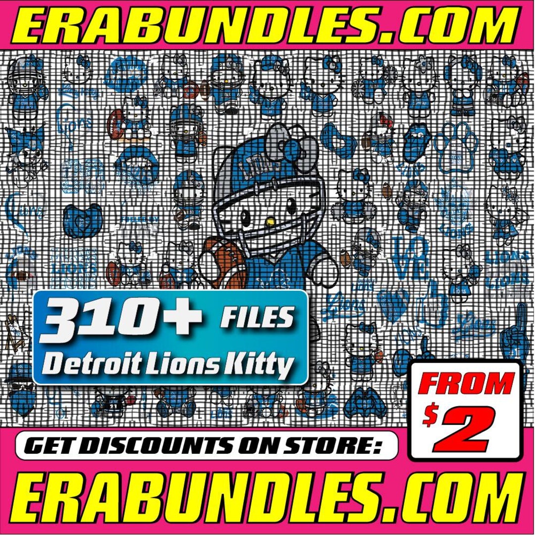 62 Files Detroit-lions Kitty Bundles Svg, Detroit-lions Svg, N F L ...