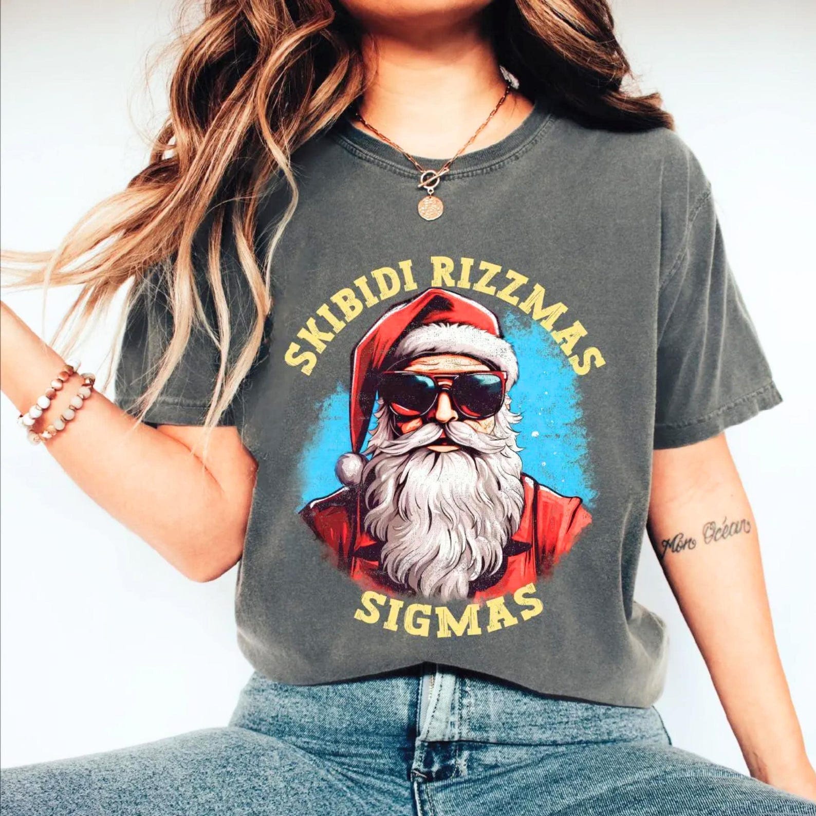 Custom Design Skibidi Rizzmas Shirt, Merry Rizzmas Shirt, Sigma Santa ...