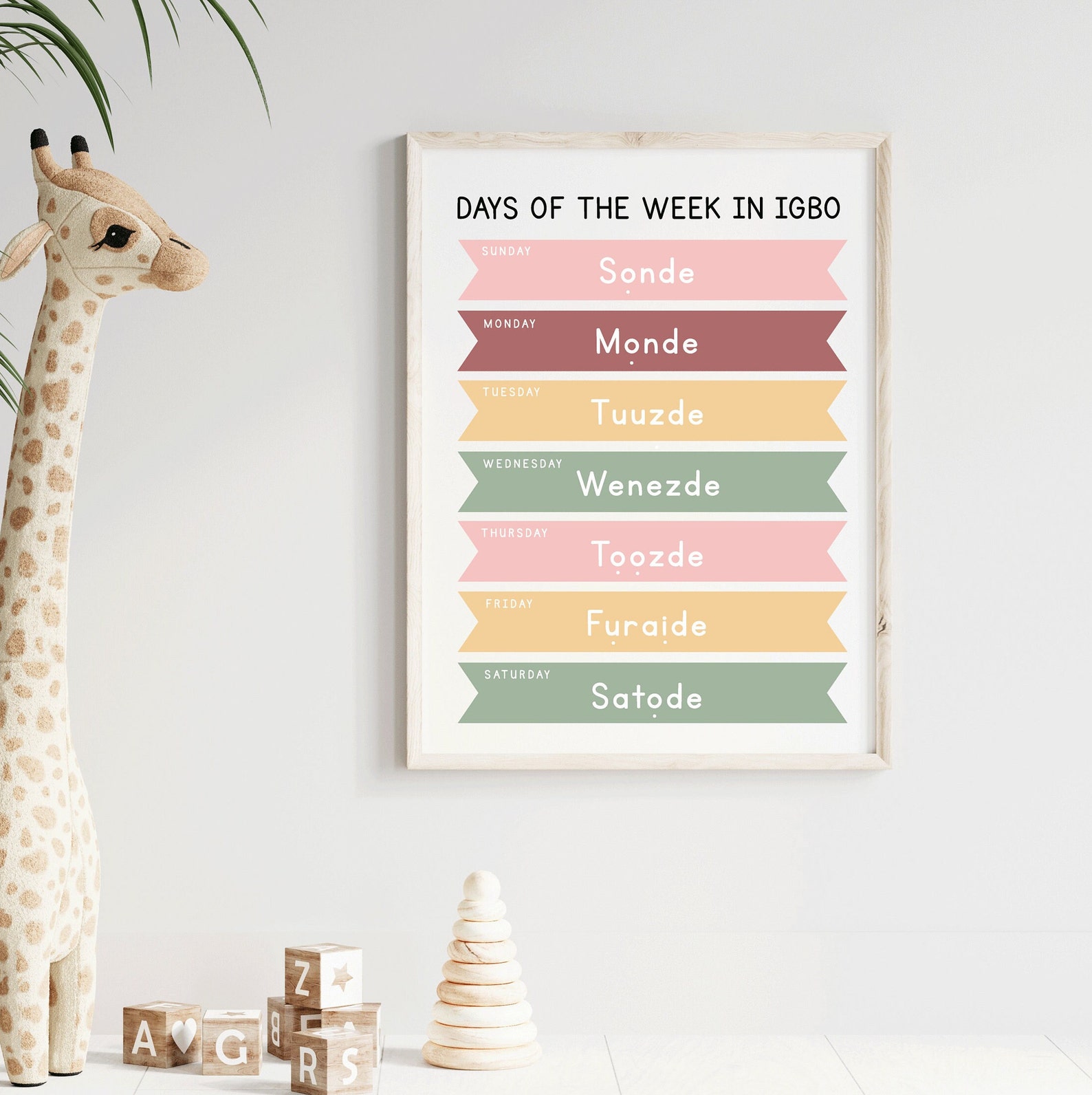 Days of the Week in Igbo Printable Poster, Nigerian Print, Igbo Art ...