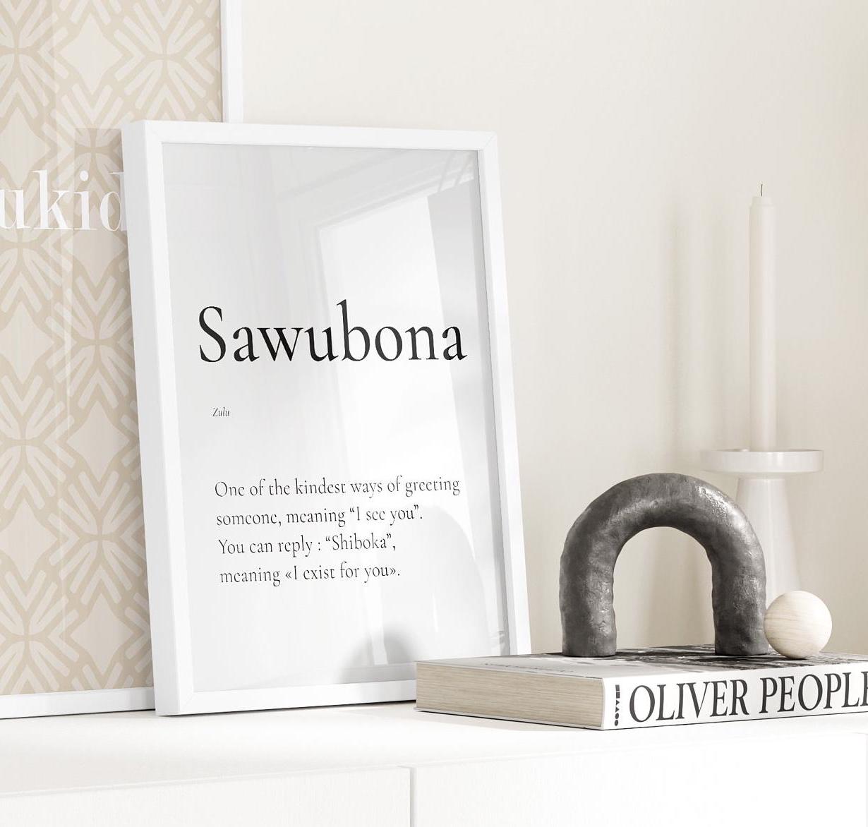 Hello in Zulu , Sawubona Digital Print , Zulu Gift, Zulu Print, South ...