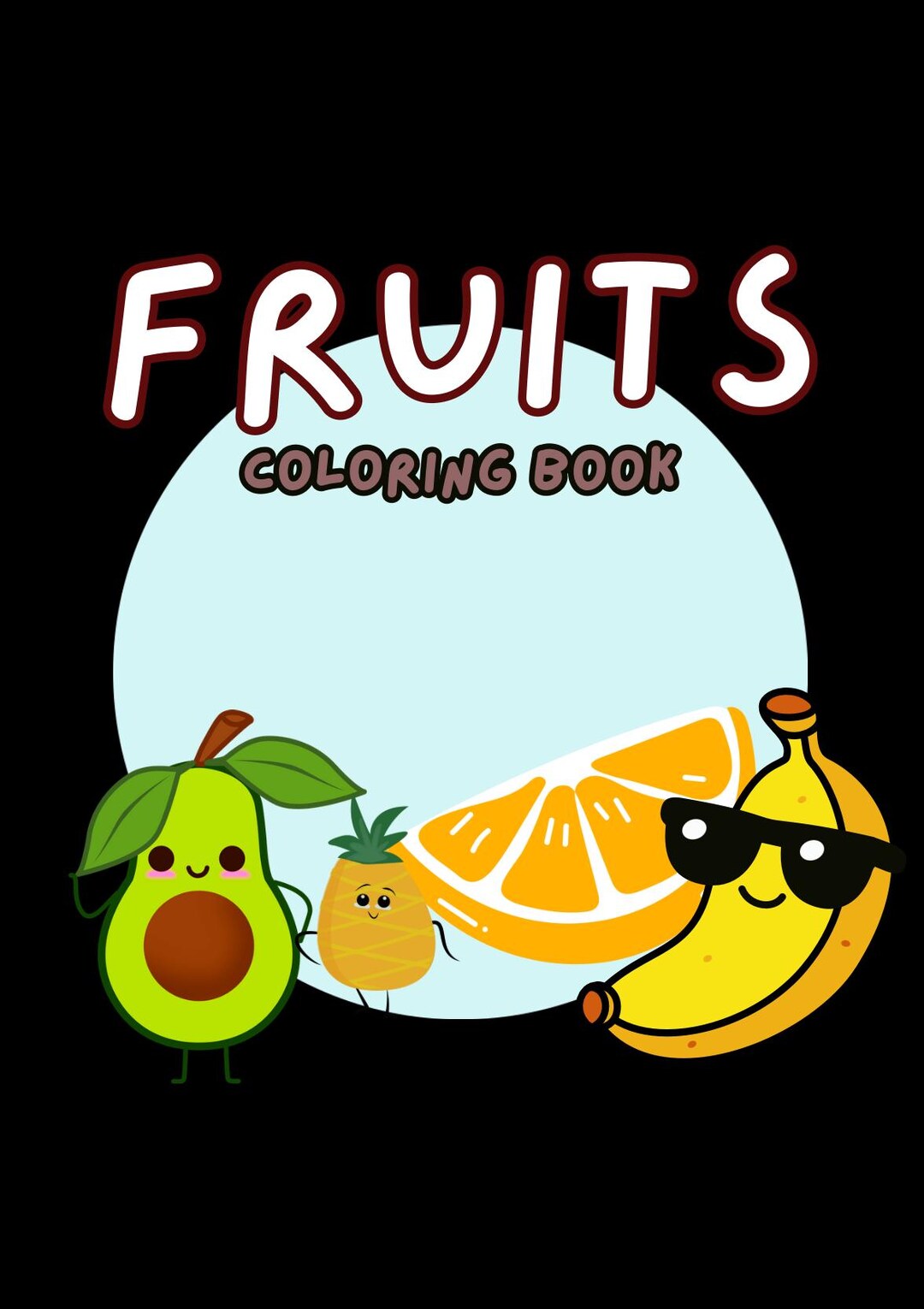 Fruit Coloring Book for Kids | Printable Coloring Pages Fun Educational ...