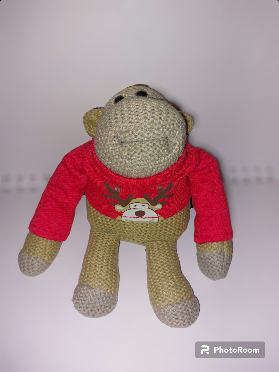 Nostalgic Retro Pg Tips Monkey Sock Monkey Knitted Toy Gift for Easter ...