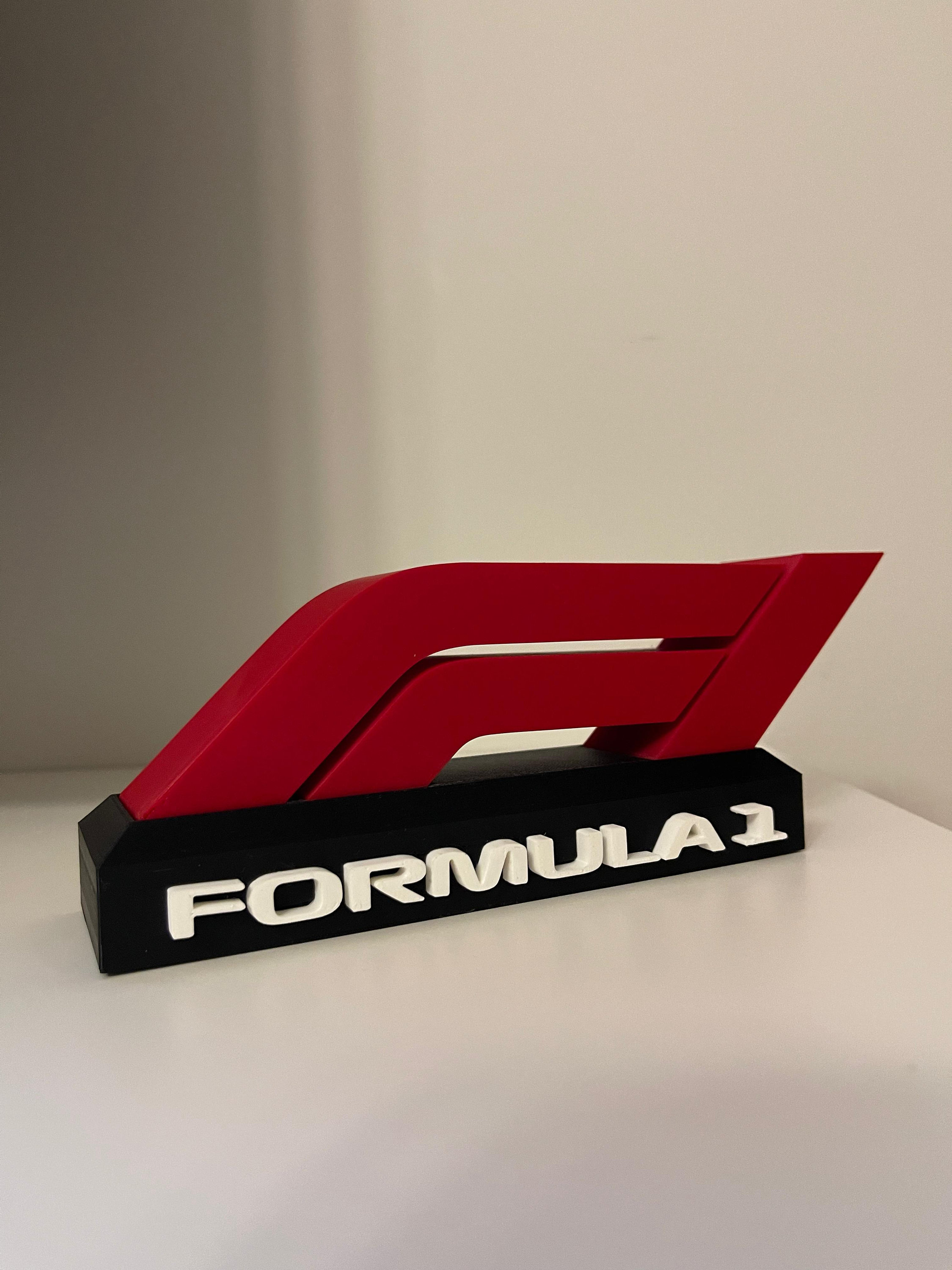 F1 Logo Decoration 3D Printed Customizable F1 Logo F1 Tabletop ...