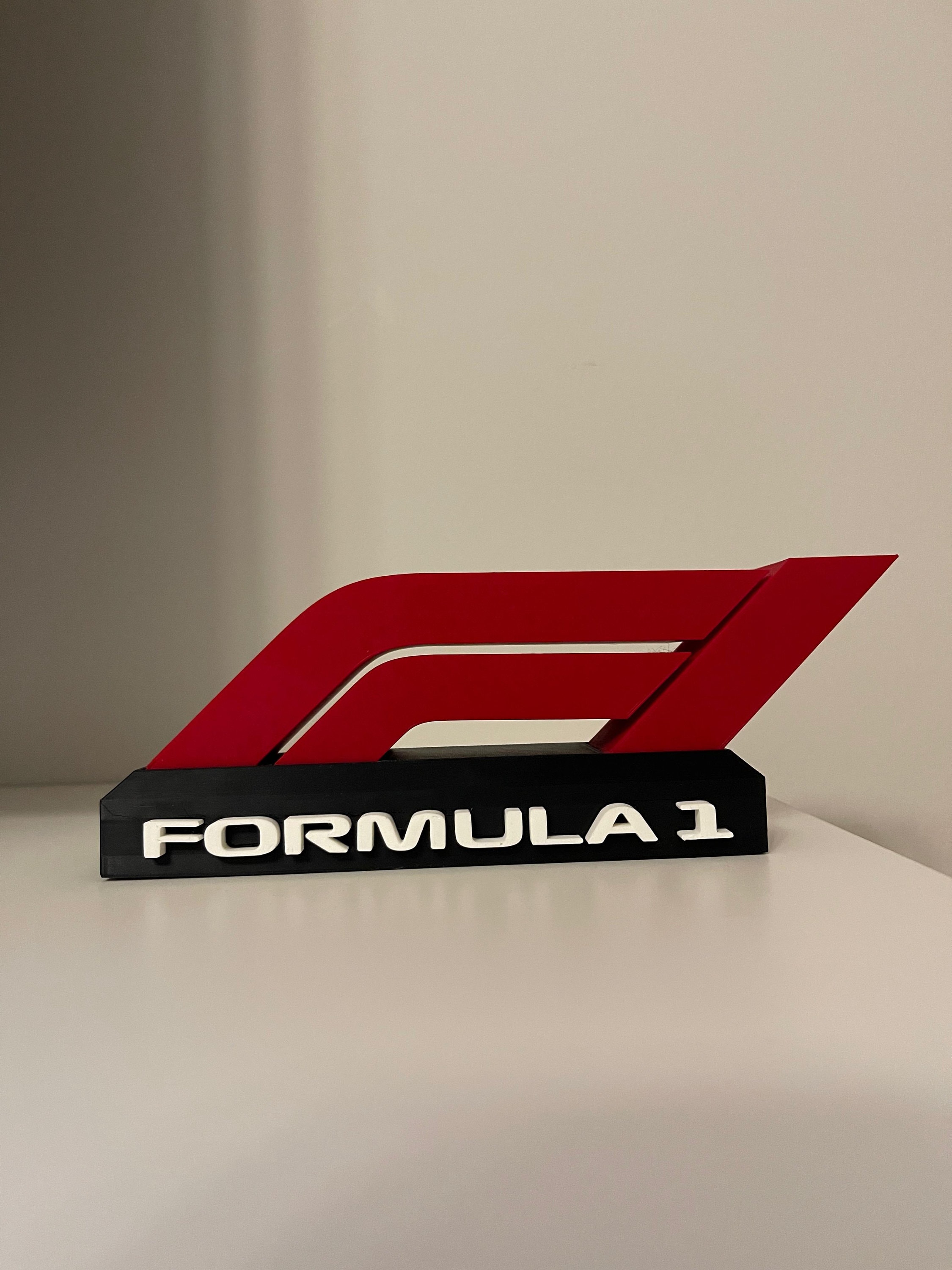 F1 Logo Decoration 3D Printed Customizable F1 Logo F1 Tabletop ...