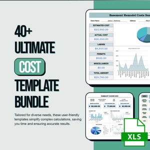 40 Ultimate Cost Template Bundle Design in Excel Format. Easily ...