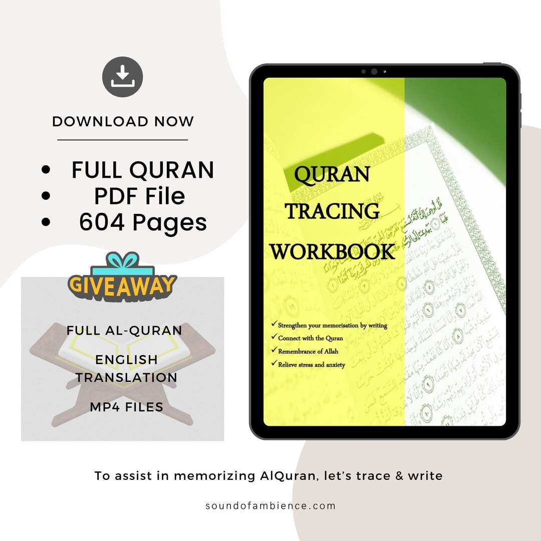 Full Quran Tracing Writing Complete All Juz 1 - 30 PDF File - Etsy