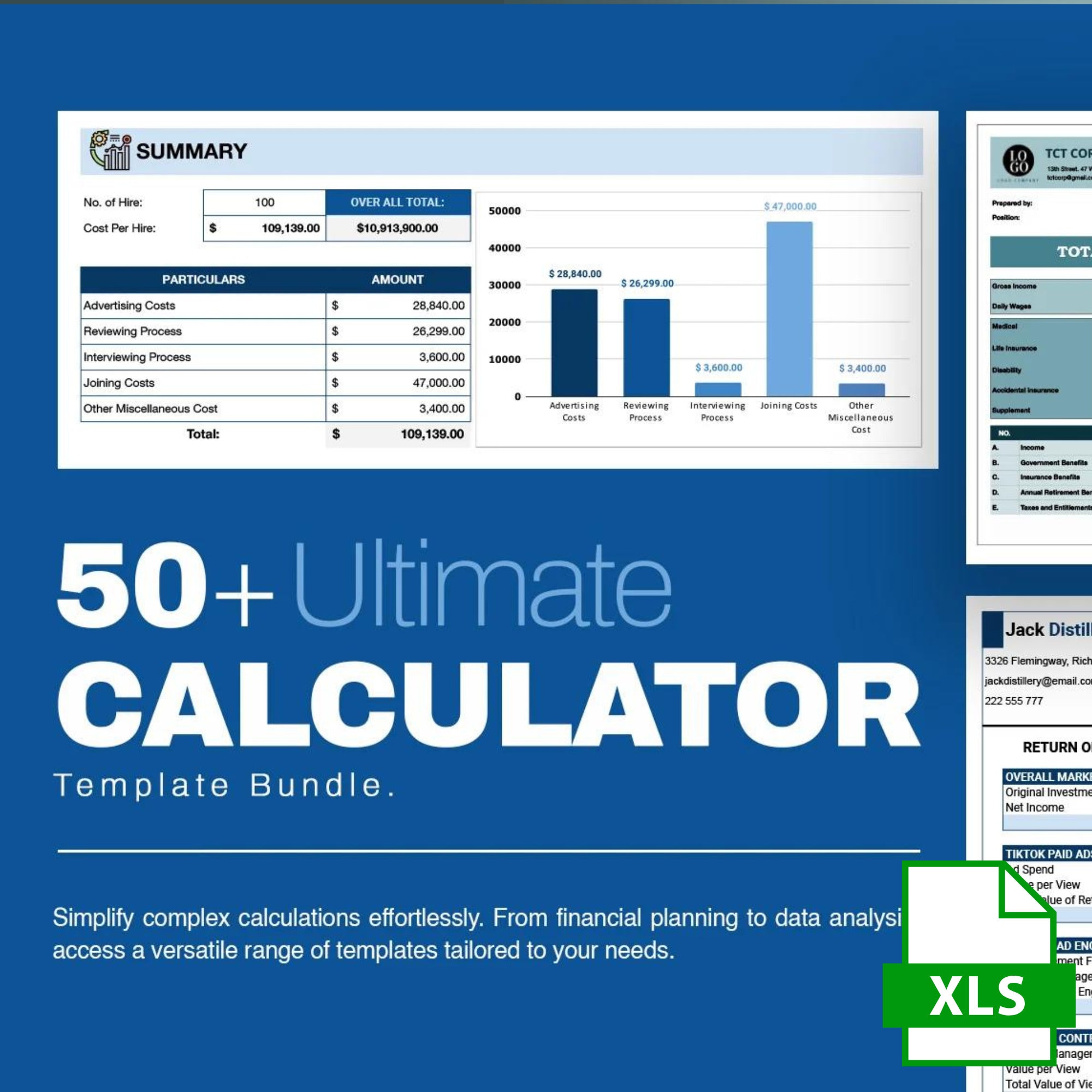 50 Ultimate Calculator Template Bundle Design in Excel Format. Easily ...