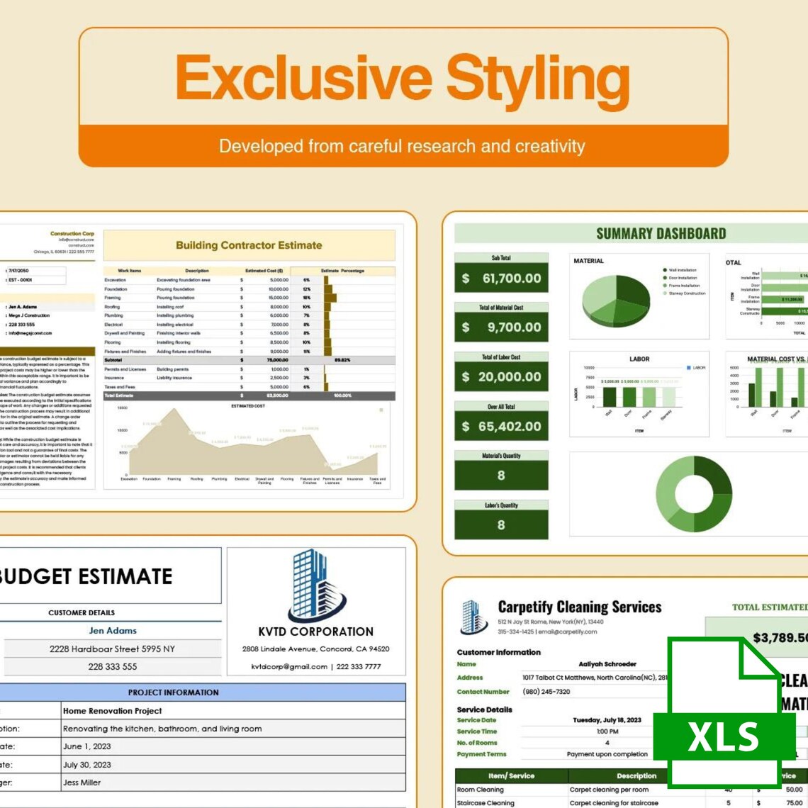 40 Ultimate Estimation Template Bundle Design in Excel Format. Easily ...