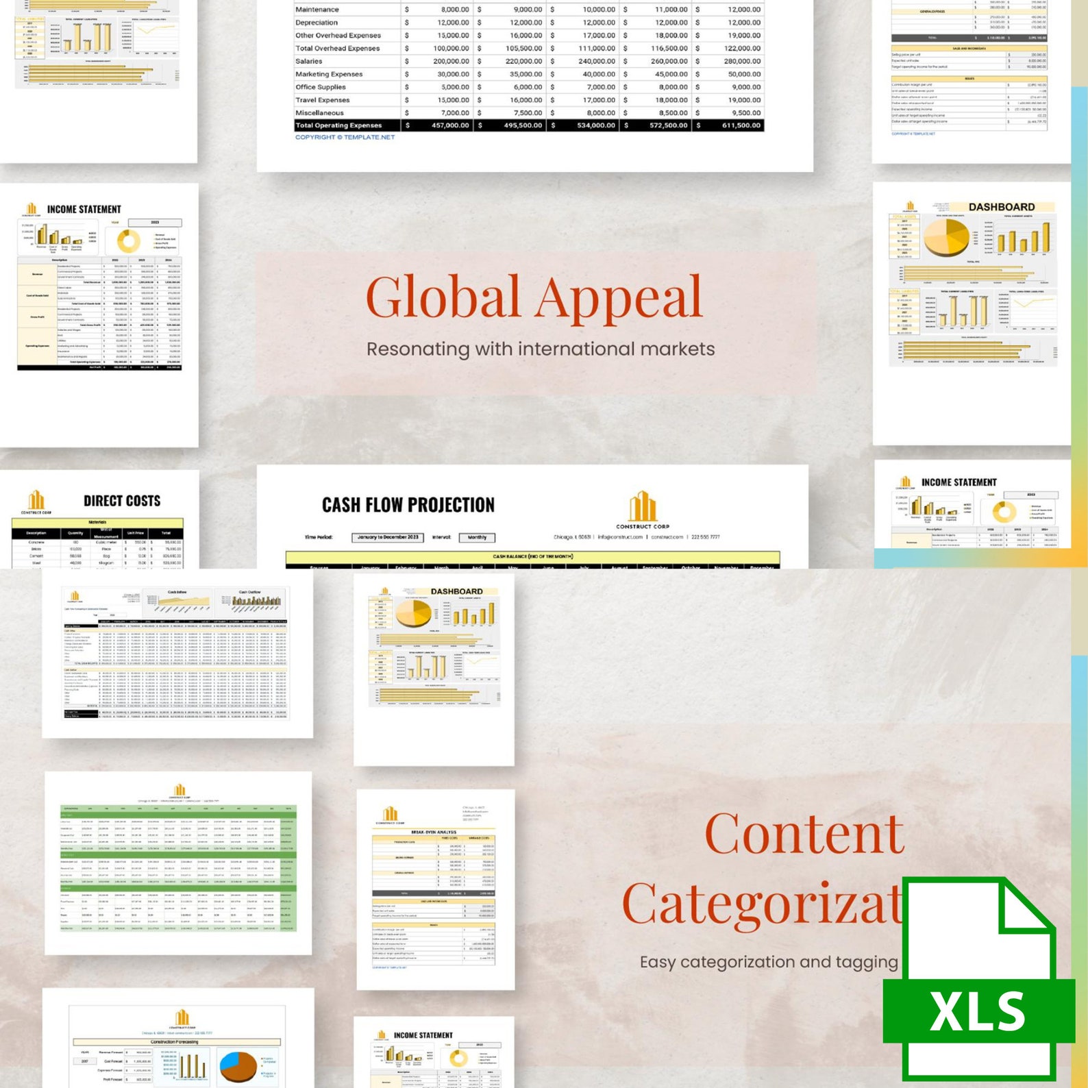 15+ Construction Financial Projections Template Bundle Design in Excel ...