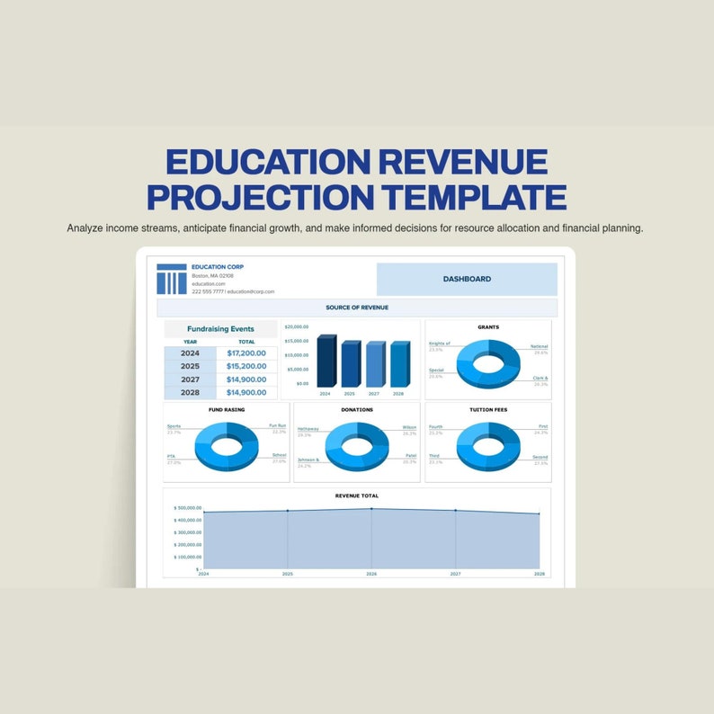 8 Education Budget Template Bundle Design in Excel Format. Easily ...