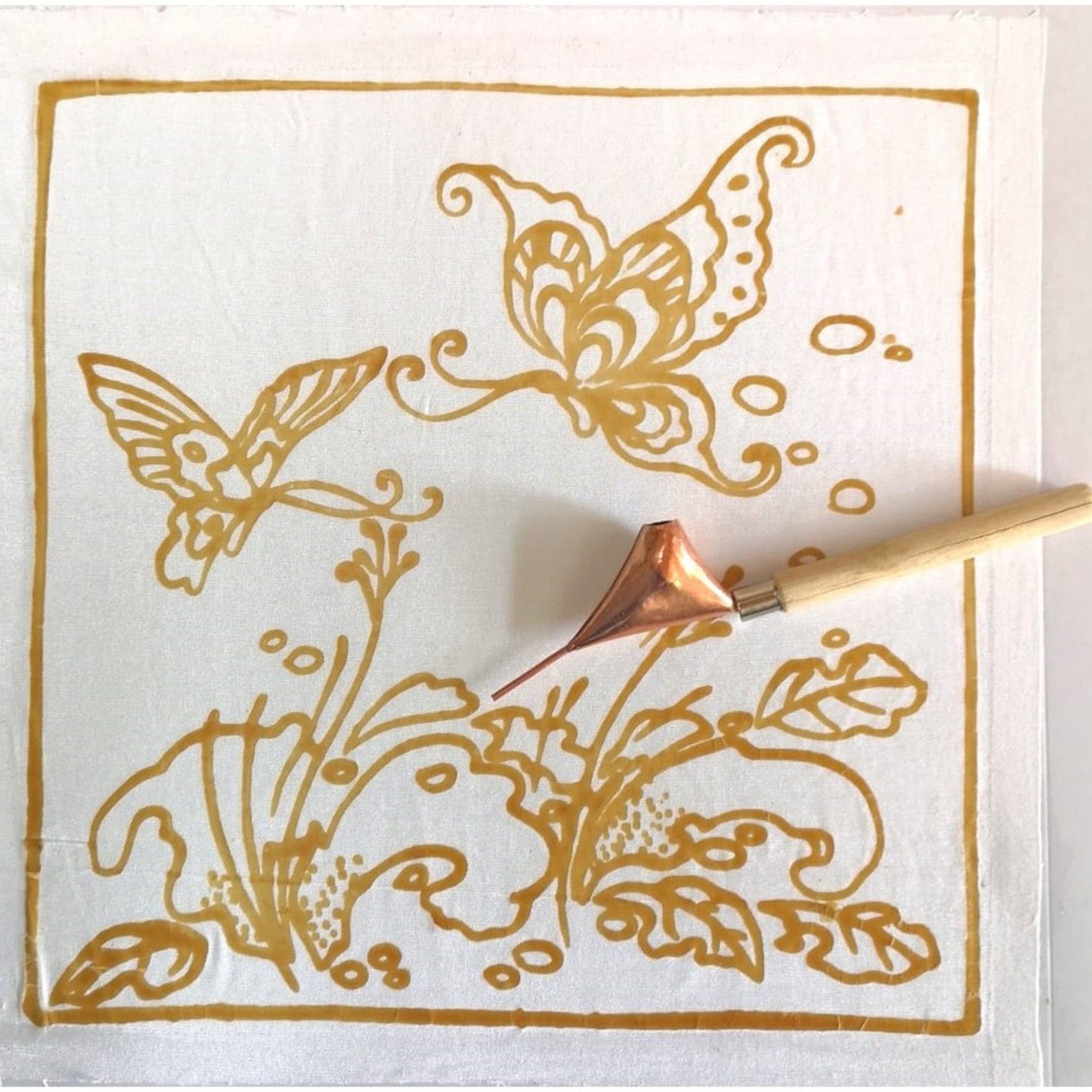 Batik Tjanting Drawing Tools Set of 3 Nozzle Sizes. Drawing Wax on ...