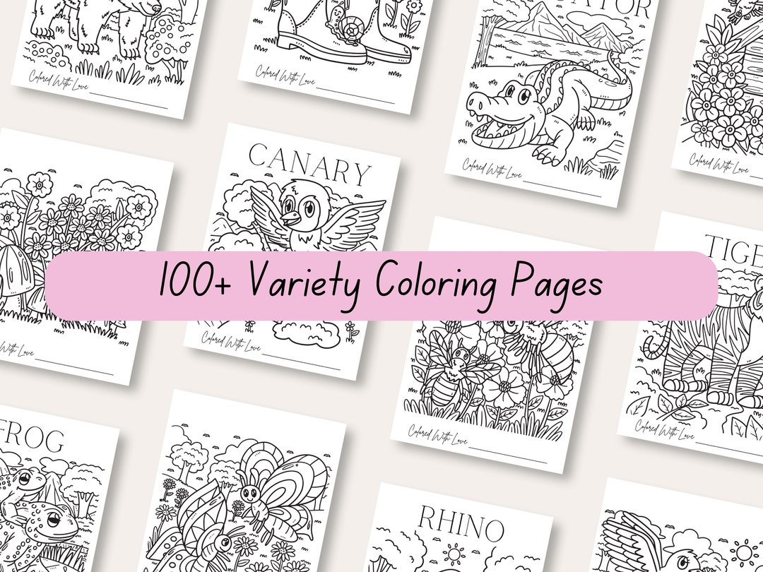 100 Toddlers Coloring, Coloring Pages, Digital Coloring, Homeschool ...