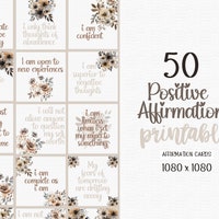 50 Printable Affirmation Cards (digital Download) - Etsy