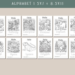 52 PAGES ABC Baby Shower Coloring Book, Baby's First ABC Book, Baby ...