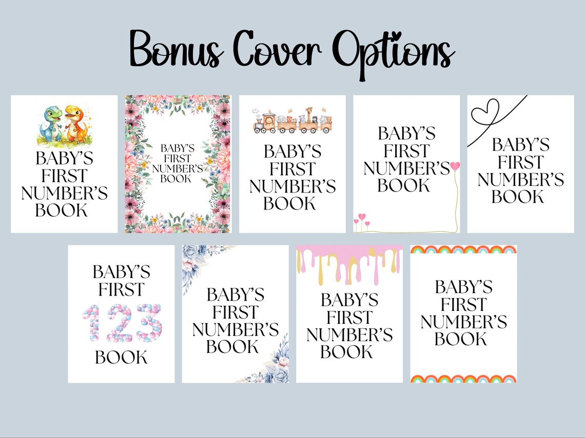 Baby's First Number Book Baby Shower Game, 5x7 Coloring Baby Shower ...