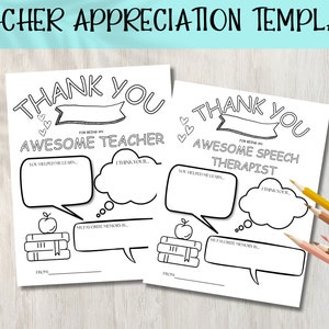 Teacher Appreciation Week Activity Template | Teacher Appreciation Week ...
