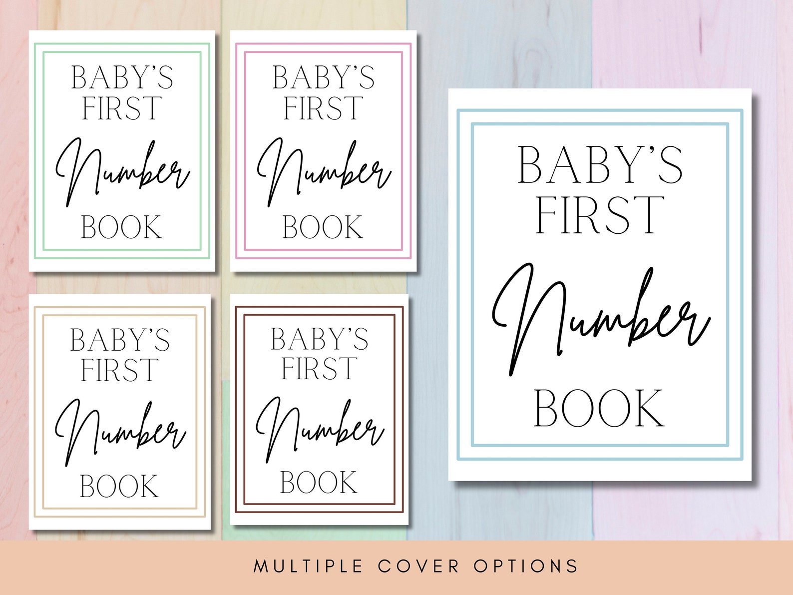 Baby's First Number Book Baby Shower Game, 5x7 Coloring Baby Shower ...