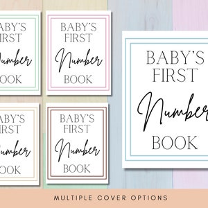 Baby's First Number Book Baby Shower Game, 5x7 Coloring Baby Shower ...