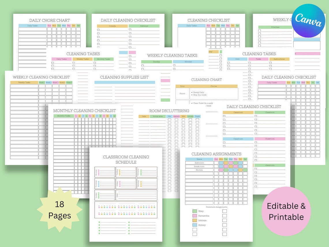 Daycare Cleaning Checklist | Daycare Cleaning Schedule | Childcare ...