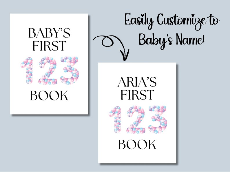 Baby's First Number Book Baby Shower Game, 5x7 Coloring Baby Shower ...