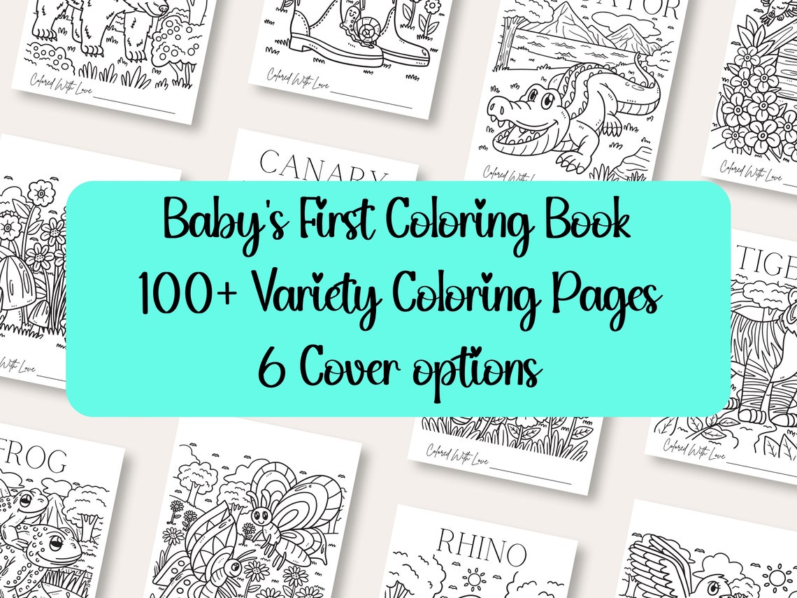 Baby's First Coloring Book , ABC Book Baby Shower Game, Baby Shower ...