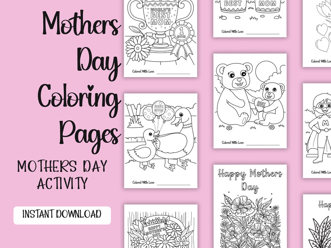 Mothers Day Coloring Pages, Coloring Pages for Kids, Mothers Day ...