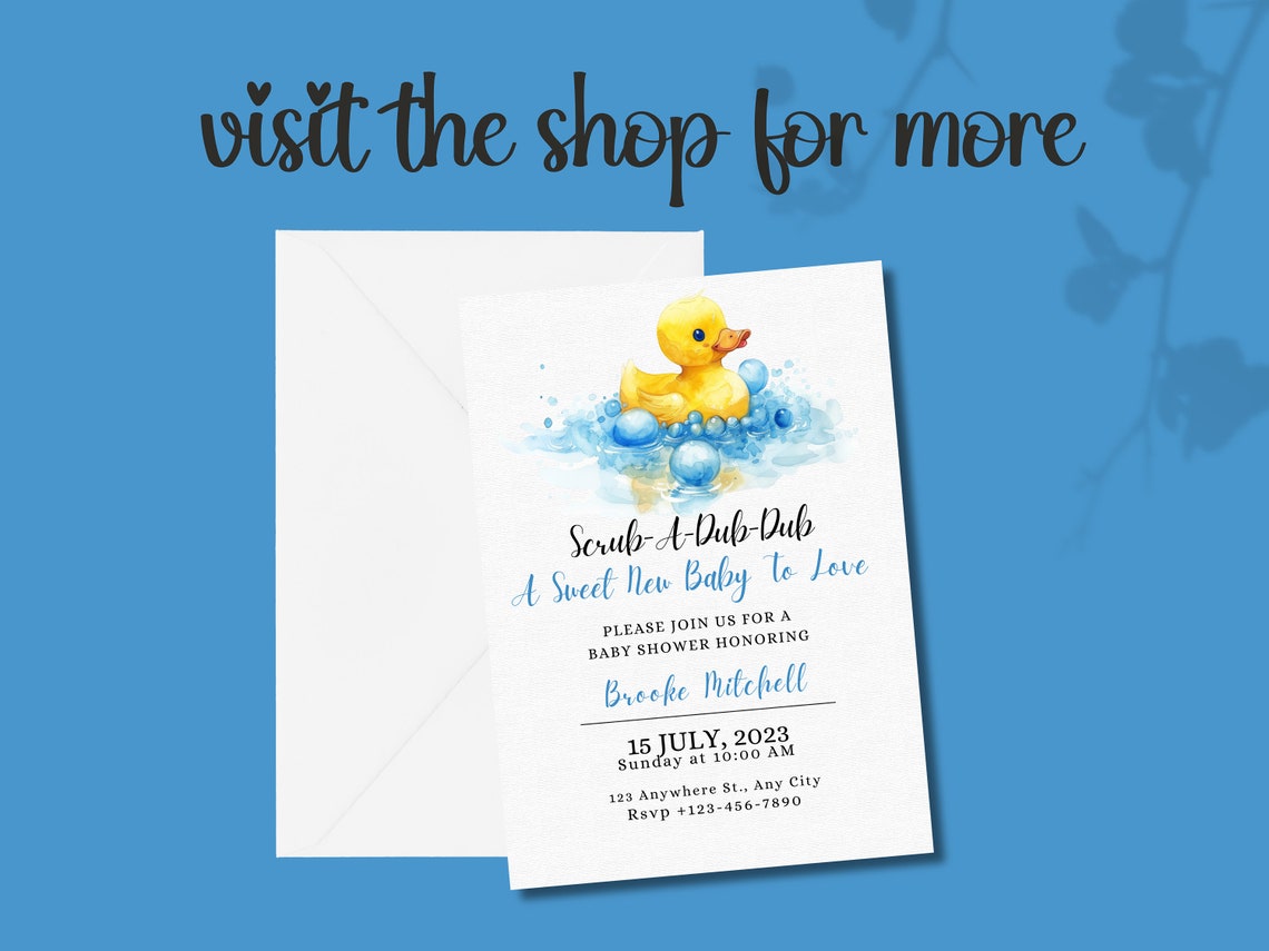 Splish Splash Rubber Ducky Invitation | Baby Bash | Rubber Duck Shower ...