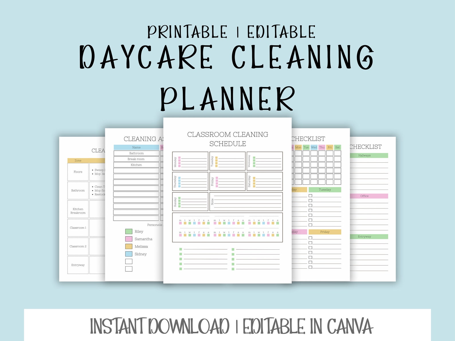 Daycare Cleaning Checklist | Daycare Cleaning Schedule | Childcare ...