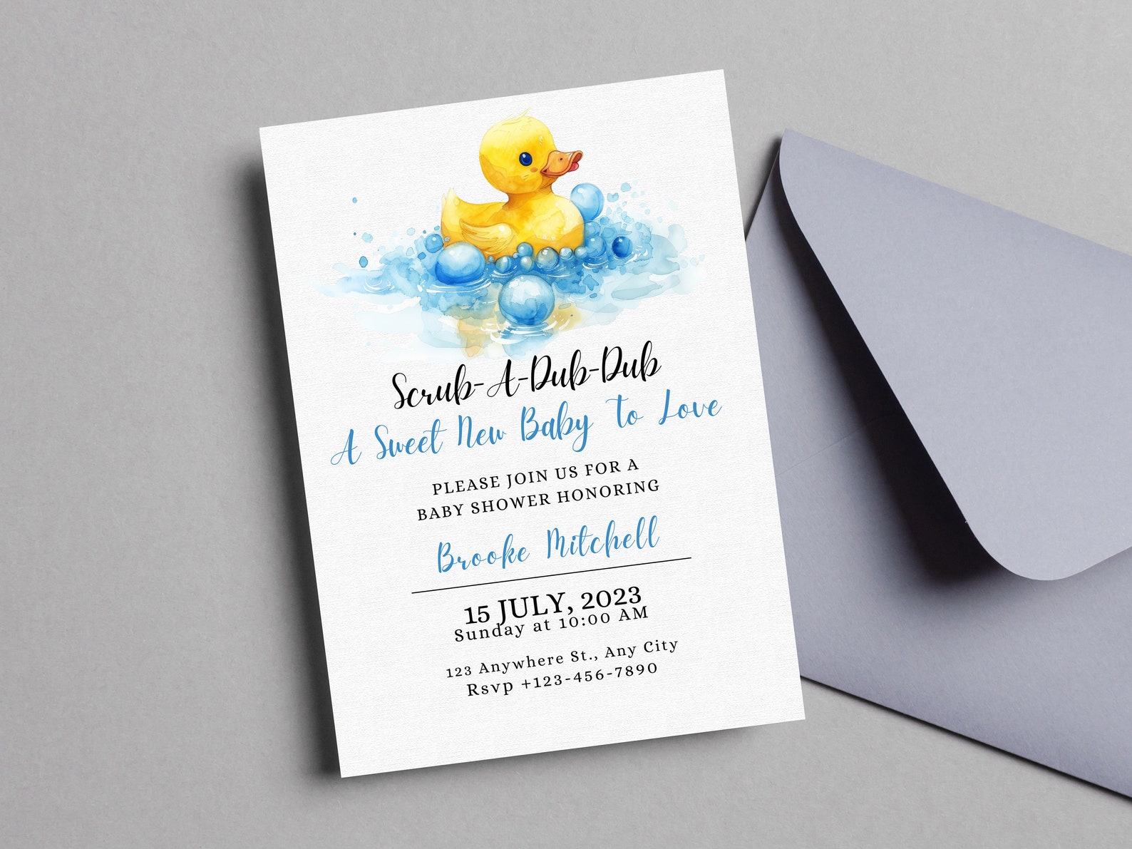 Splish Splash Rubber Ducky Invitation | Baby Bash | Rubber Duck Shower ...