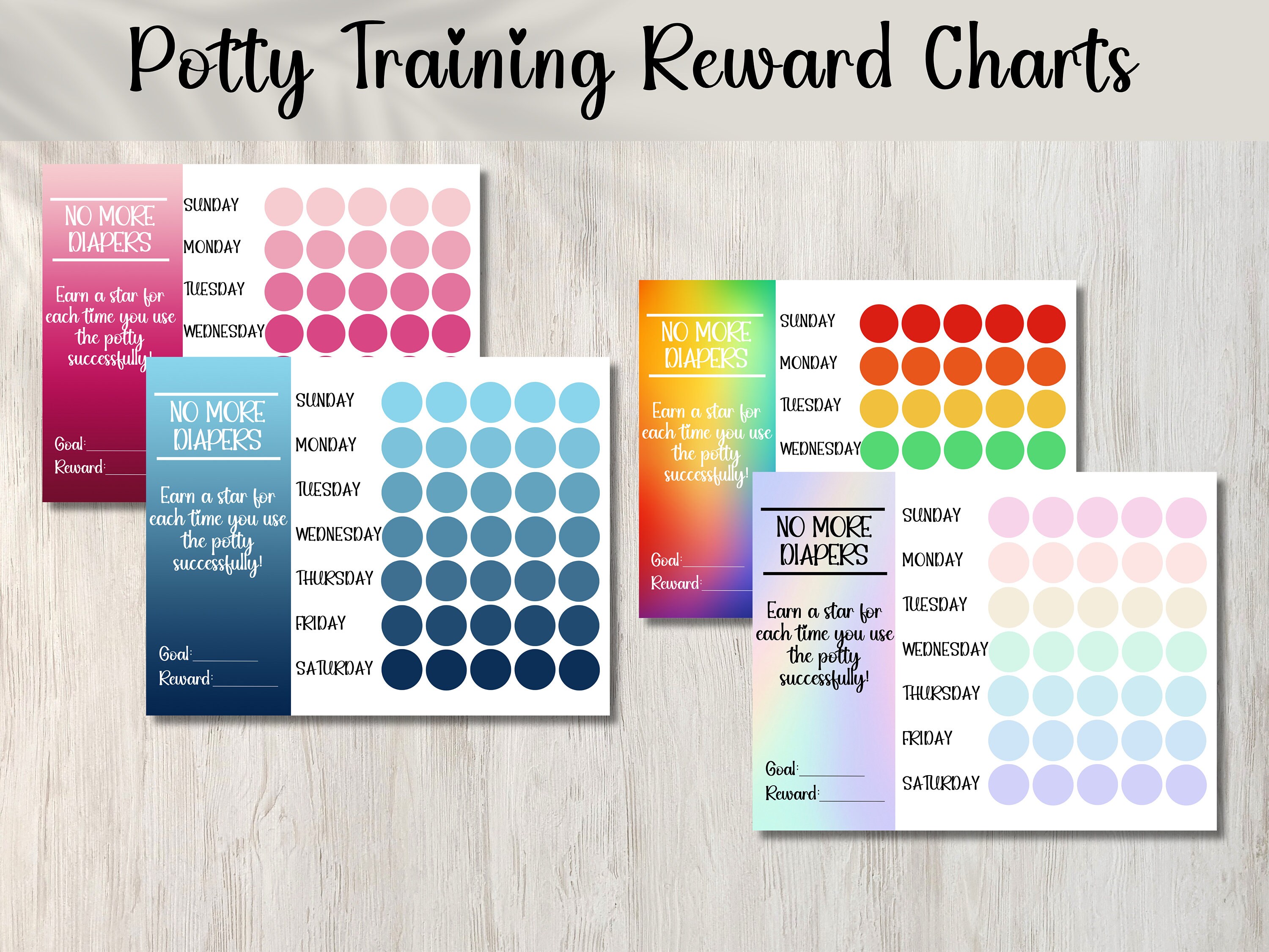 Reward Chart | Potty Training Chart | Toddler Chart | Digital Instant ...