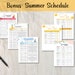 Summer Schedule, Chore Chart for Kids, Summer Routine, Editable Summer ...