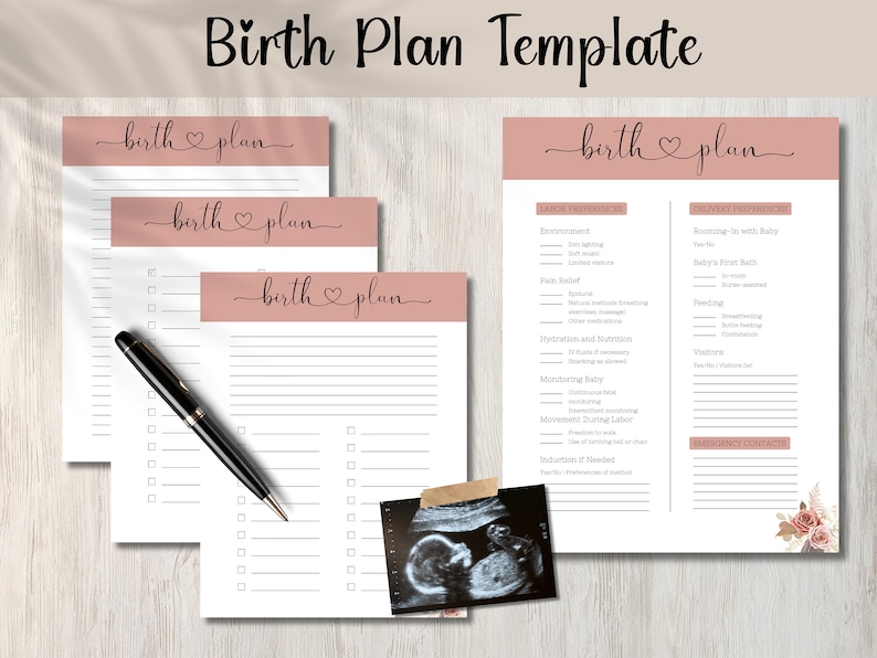 Natural Birth Plan | Birth Preferences | Birth Plan Editable | Birth ...