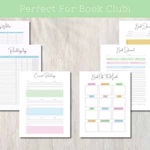Reading Planner, Planners Digital, Book Planner, Book Club Planner ...
