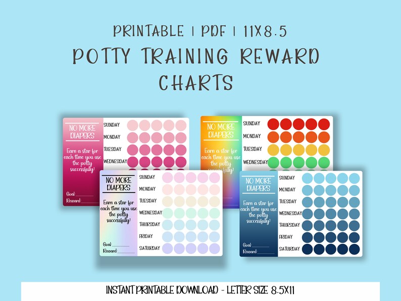 Reward Chart | Potty Training Chart | Toddler Chart | Digital Instant ...