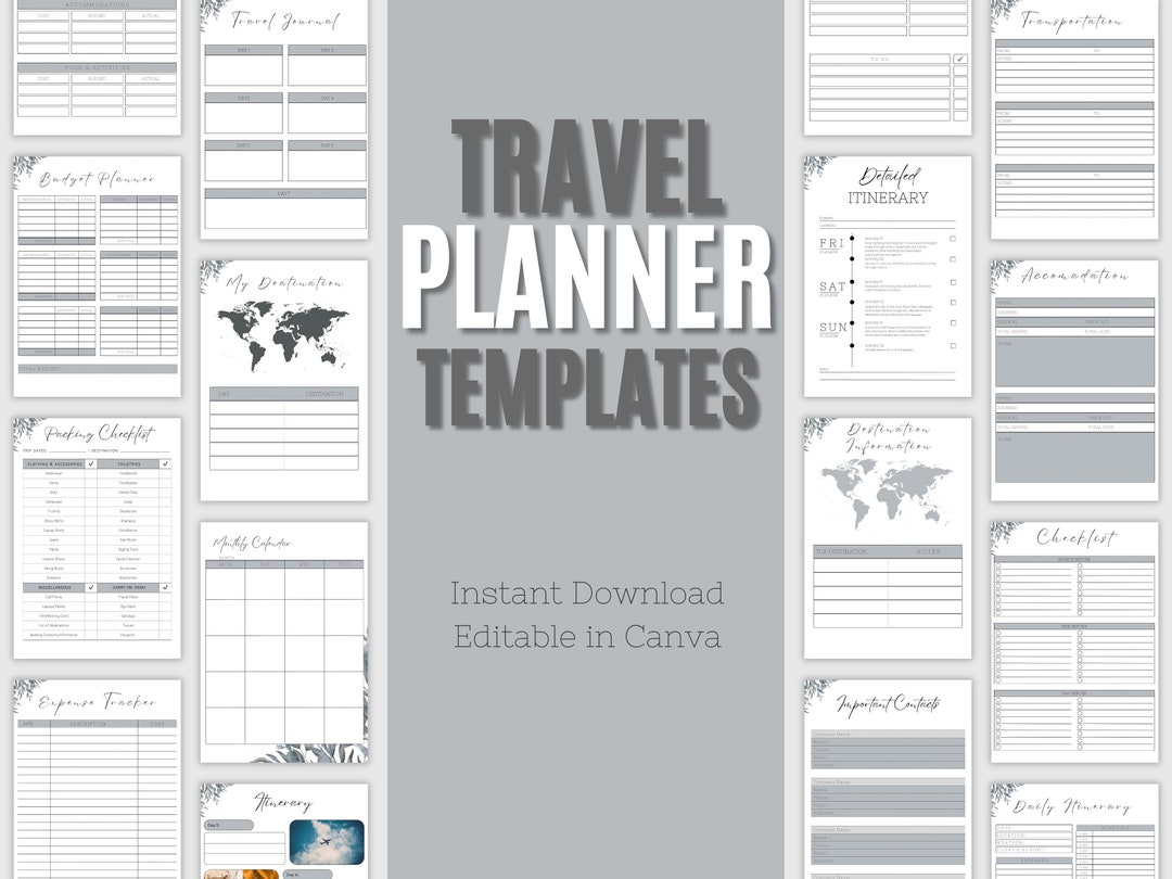 Travel Itinerary | Itinerary Template | Travel Schedule | Vacation ...