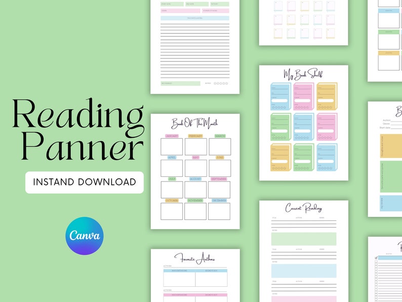 Reading Planner, Planners Digital, Book Planner, Book Club Planner ...