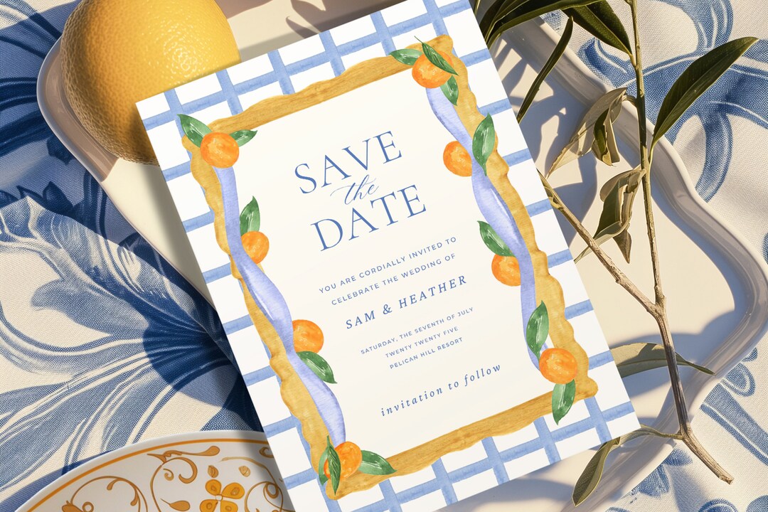 INSTANT: Capri Save the Date Template | Wedding | Bridal Shower ...