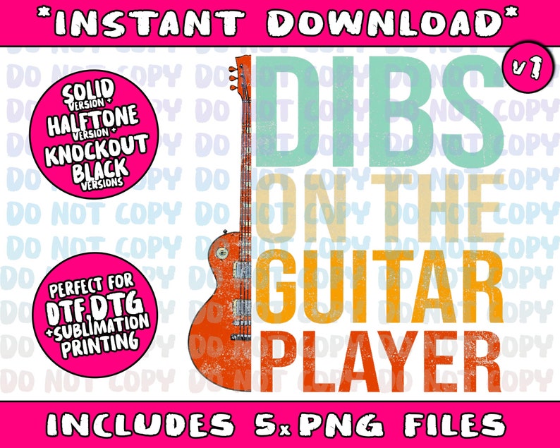 Dibs on the Guitar Player Concert Rock Band Music Gift Shirt Design ...