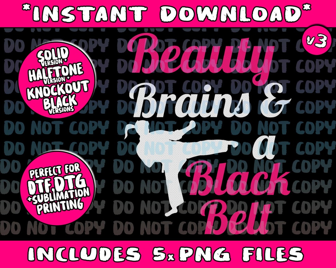 Beauty Brains and A Black Belt Karate Kickboxing Taekwondo Funny Judo ...