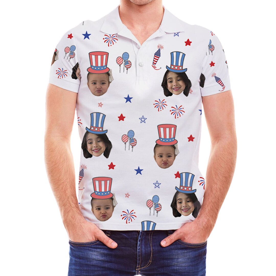 Personalized Polo Shirt Independence Day, Custom Polo Shirt for Men ...
