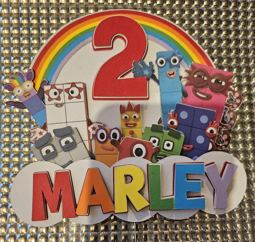 Number Blocks Cake Topper - Etsy