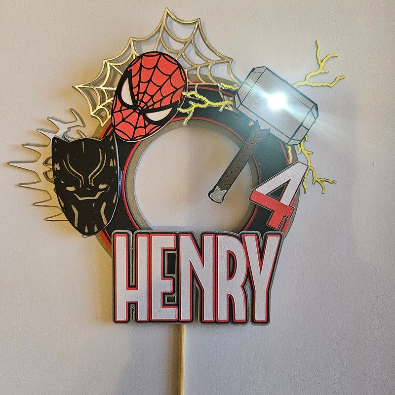 Light up Cake Topper - Etsy