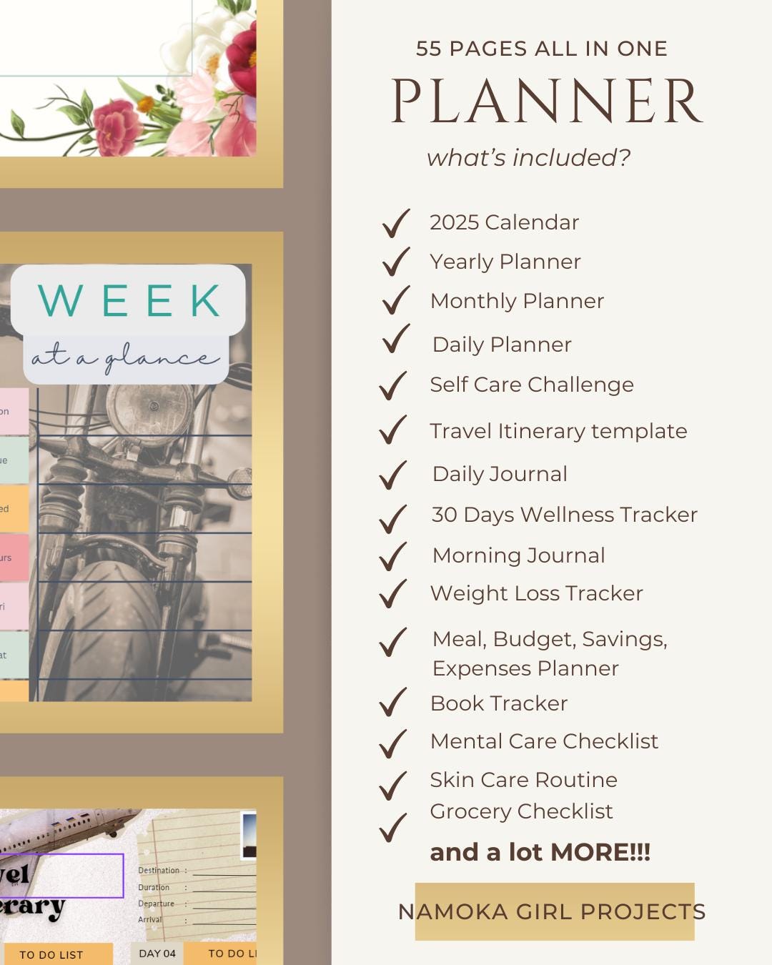 2025 Ultimate Printable Planner | Vintage Scrapbook Theme |daily ...