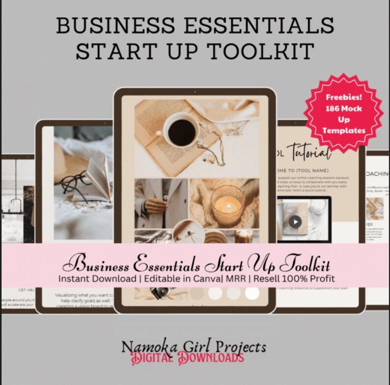 COLLECTION: Startup Kit for Business Essentials With 186 Free Mockups ...