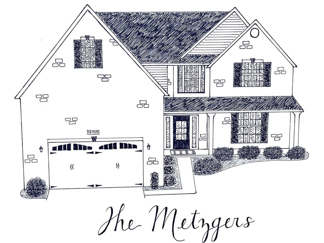 8x10 Custom Home Sketch - Etsy