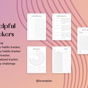 Habit Trackers Bundle Habit Tracker Circle Habit Tracker Instant Download Habit Tracker ...