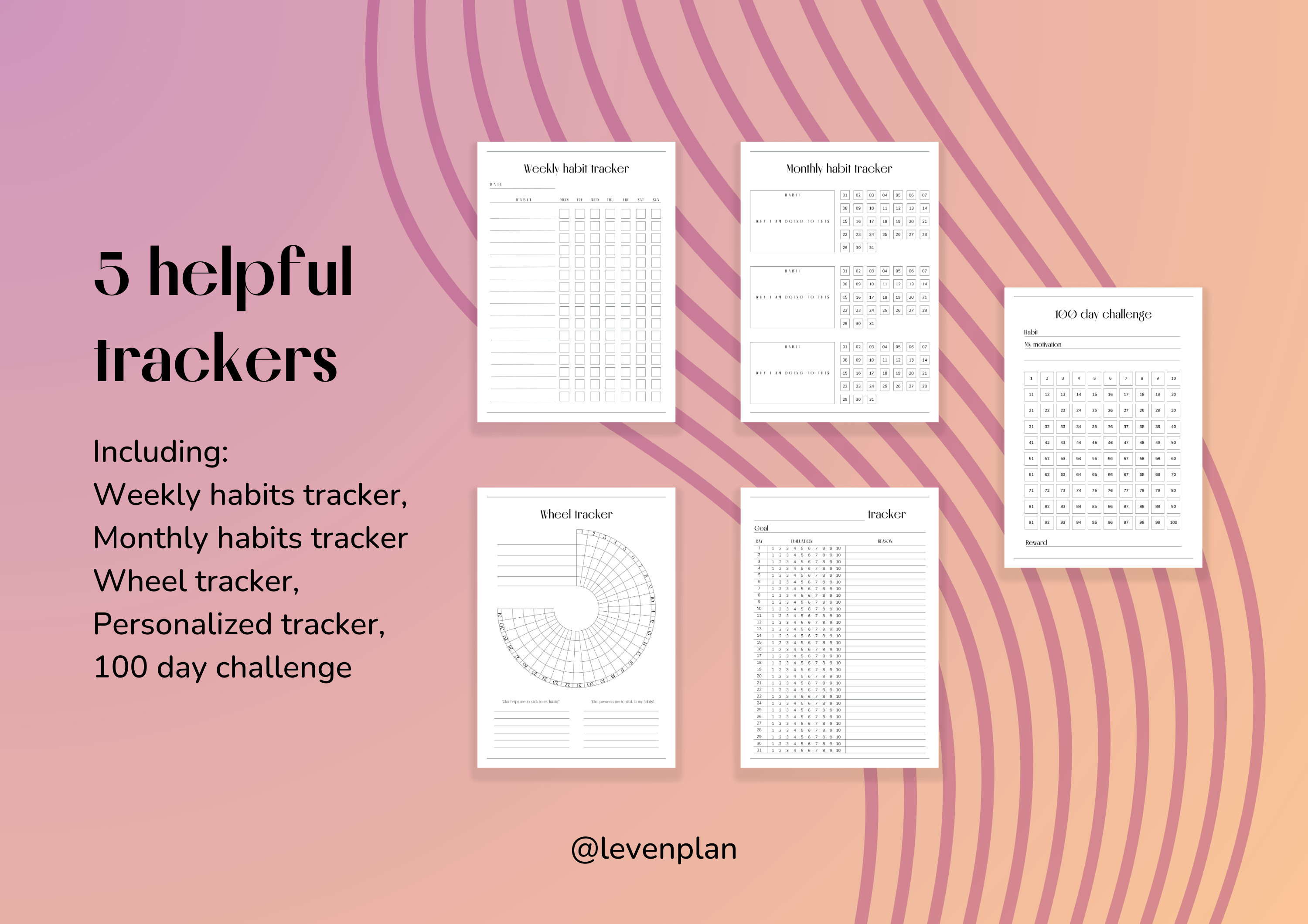Habit Trackers Bundle Habit Tracker Circle Habit Tracker Instant ...