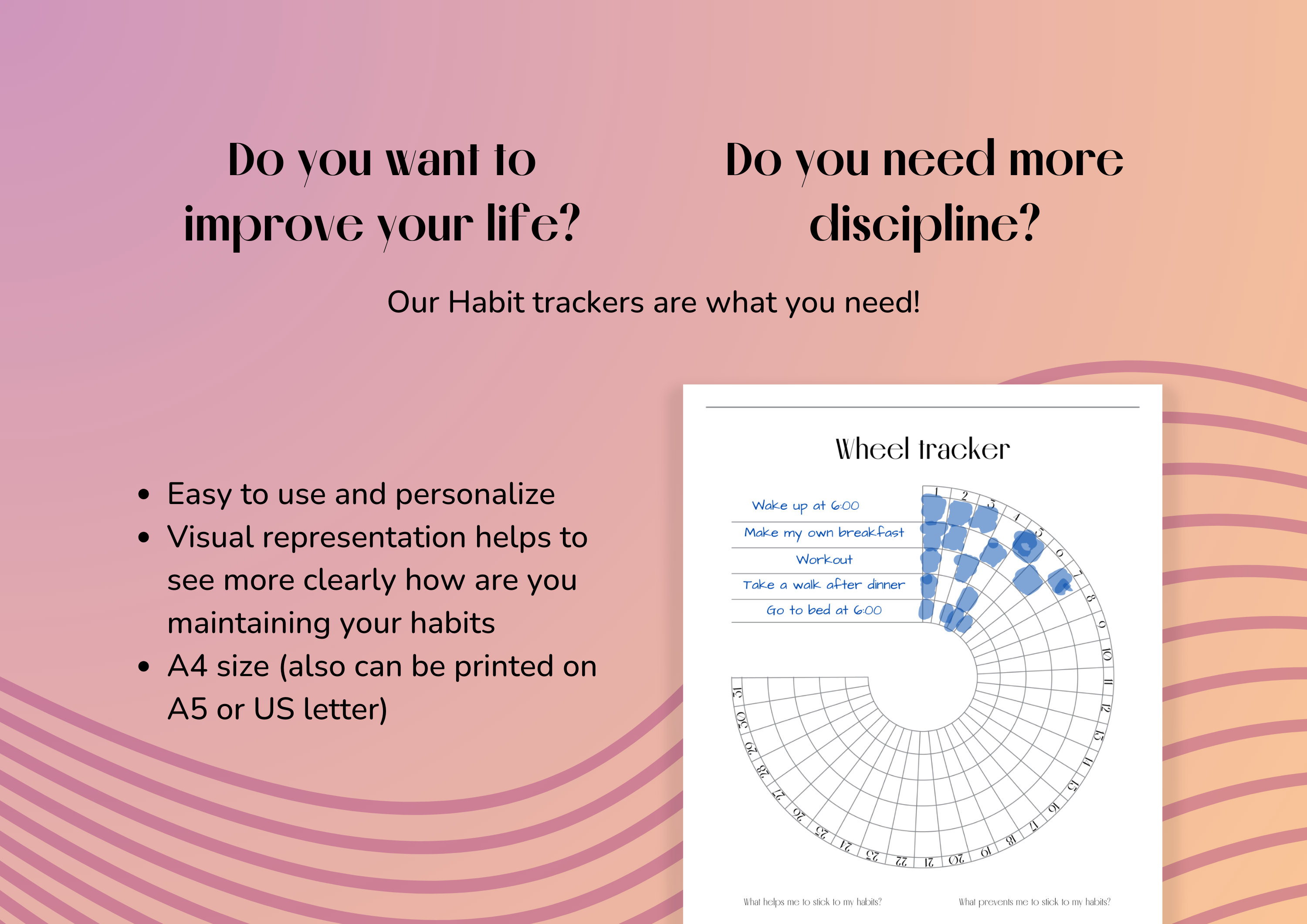 Habit Trackers Bundle Habit Tracker Circle Habit Tracker Instant ...