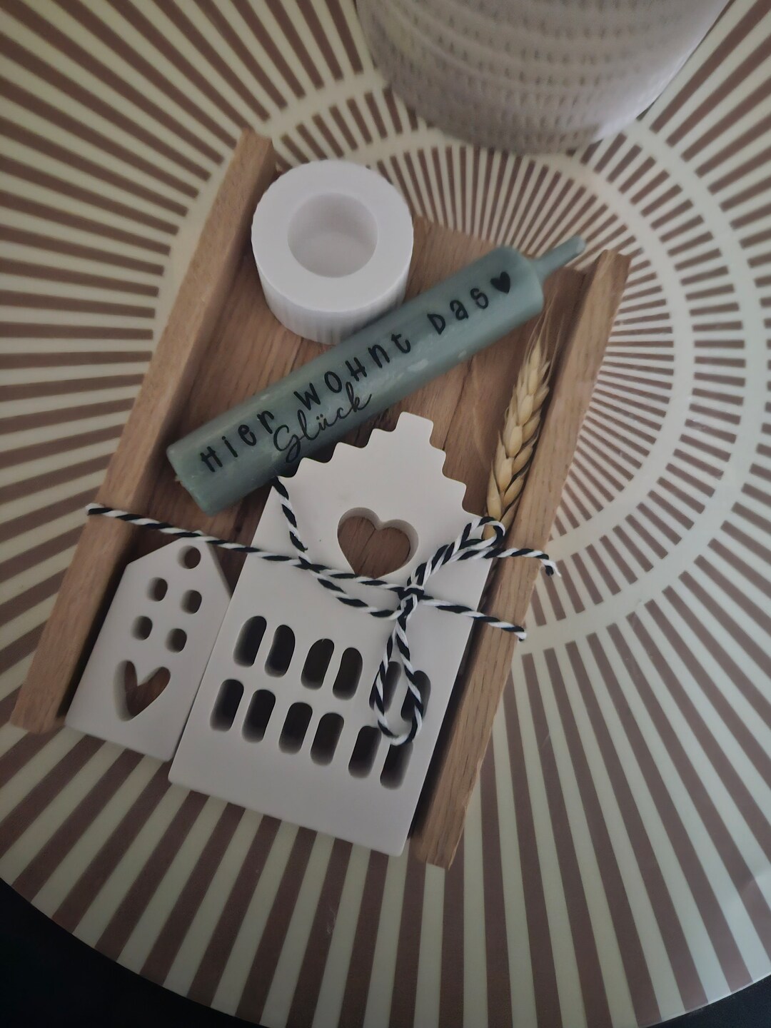 Set, Houses, Candle Holder, Candle, Home, in Wooden Box, Hygge, Raysin ...